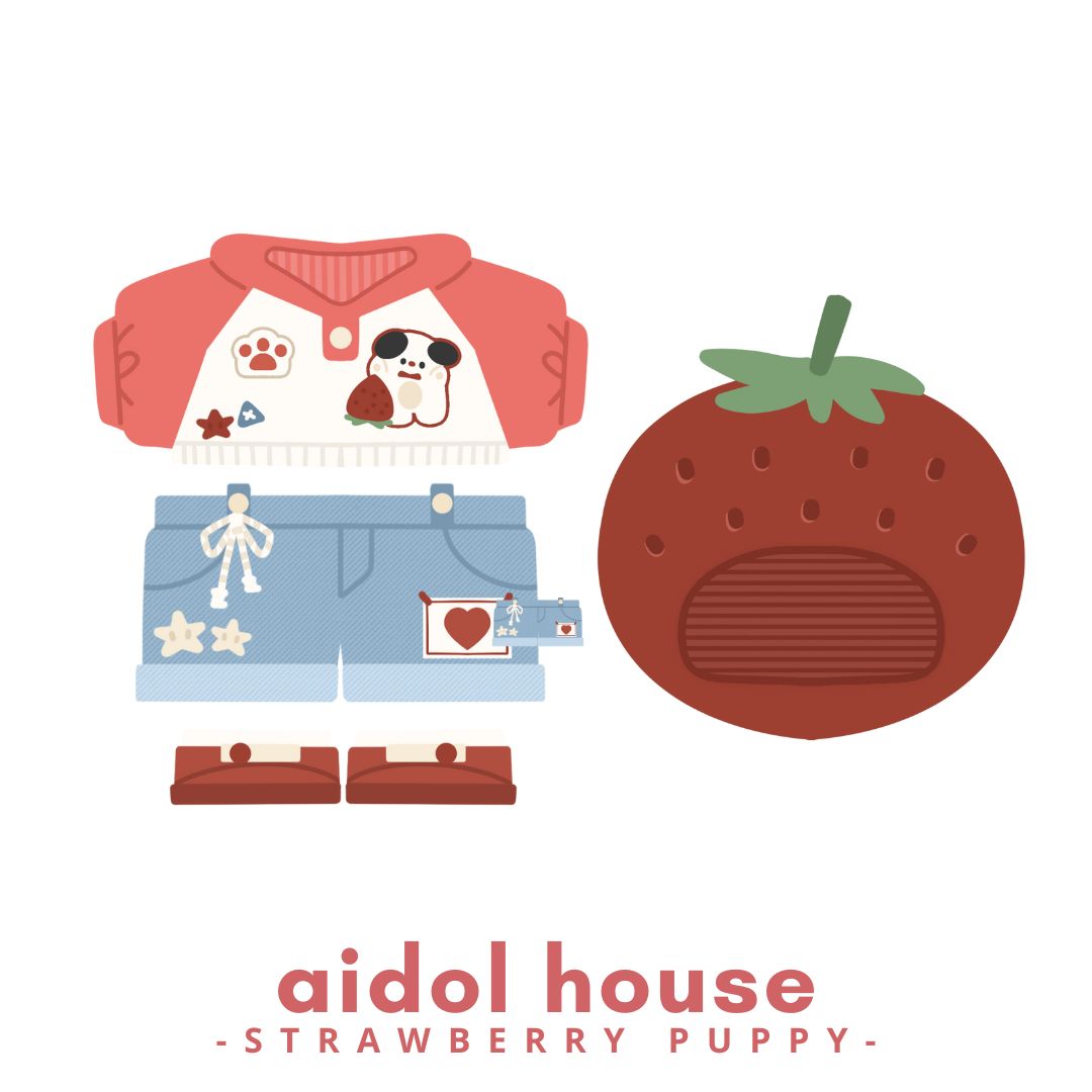 Plushie Clothing - Strawberry Puppy Set – Aidol House