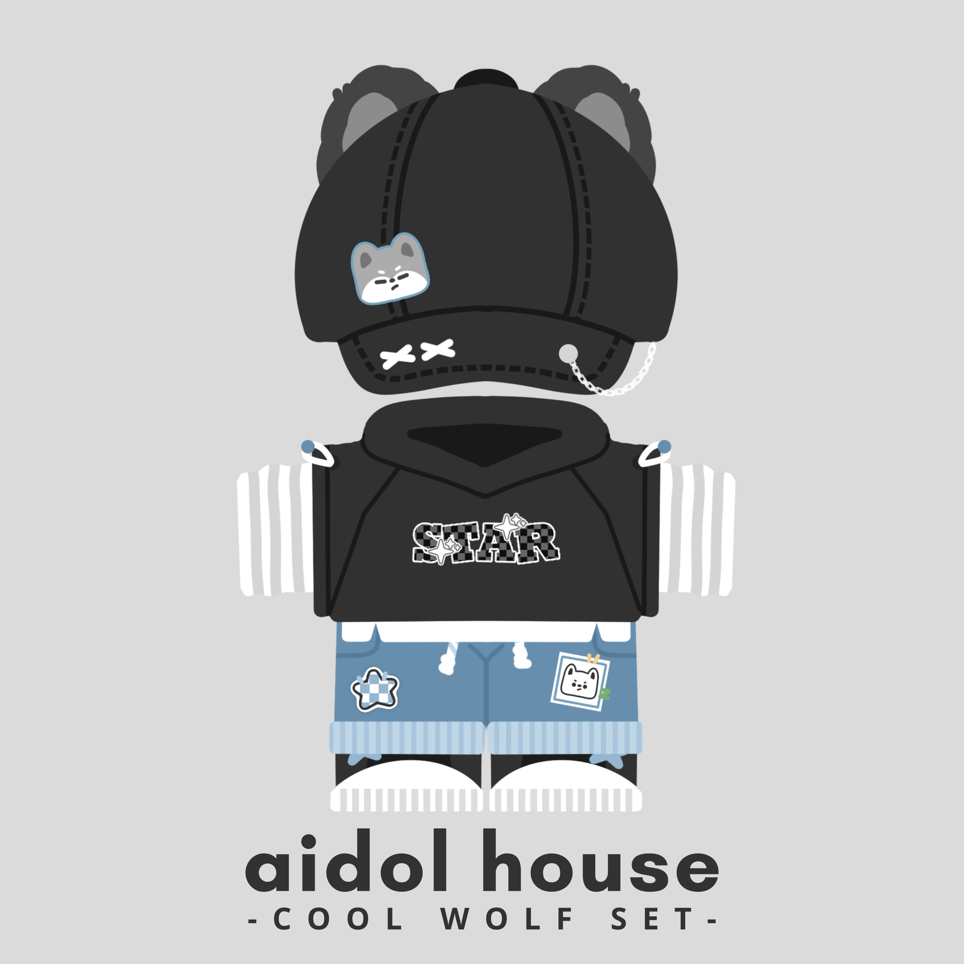 Plushie Clothing - Cool Wolf Set – Aidol House